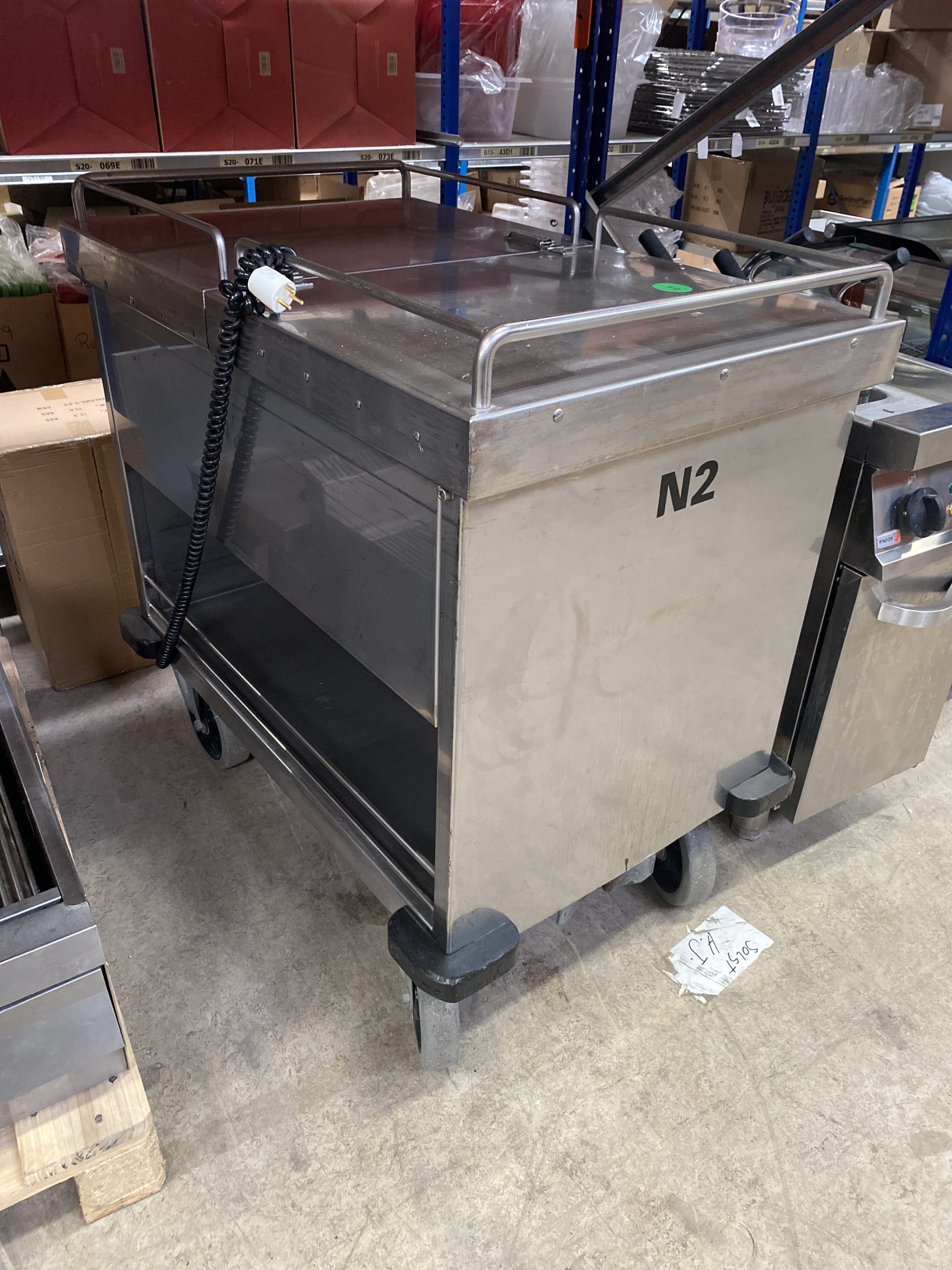 Trolley / heating trolley with pull-out top | Cateringinventar.dk