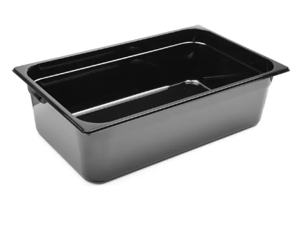 Gastro tray in black plastic 1/1 100 mm | Cateringinventar.dk